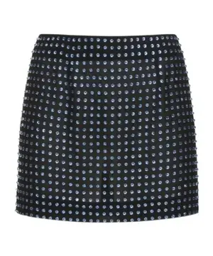 16Arlington Halie Crystal-embellished Mini Skirt - Black