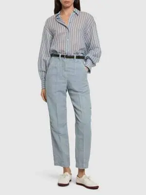 Brunello Cucinelli Belt Ring Casual Trousers