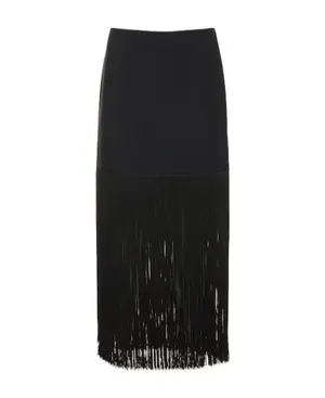 Michael Kors Crepe Tassel Mini Skirt - Black