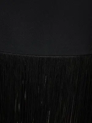 Michael Kors Crepe Tassel Mini Skirt