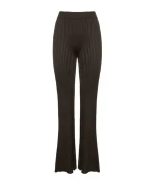 JIL SANDER Ribbed Knit Casual Pants - Black