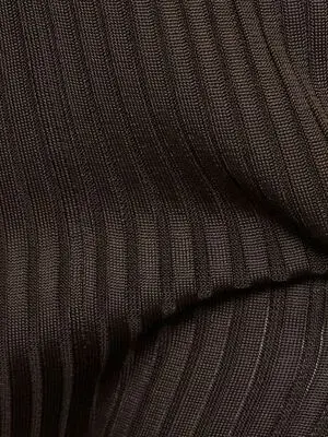 JIL SANDER Ribbed Knit Casual Pants