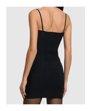 Attico Crystal Embellished Sablé Mini Dress