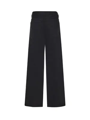 ANN DEMEULEMEESTER Modest 5 Pockets Relaxed Flared Trousers - Black
