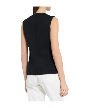 Max Mara Fornovo Viscose Blend Jersey Vest - Black