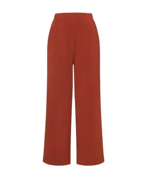 Max Mara Plain Jersey Wide-leg Pants - Red