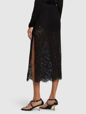 Michael Kors Lace Side-split Mid-length Skirt