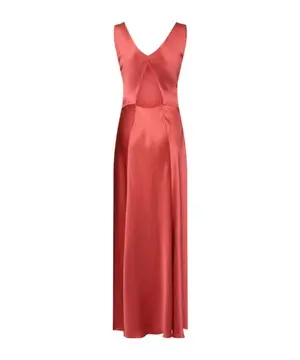 Alberta Ferretti Satin Long Dress