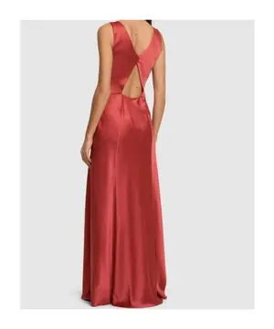 Alberta Ferretti Satin Long Dress