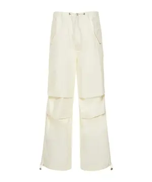 DION LEE Cotton Twill Parachute Cargo Pants - Ivory