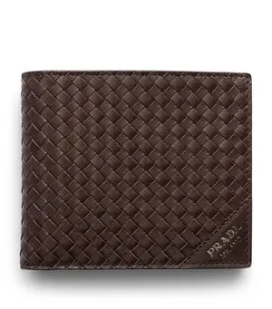 Prada Leather Woven Wallet