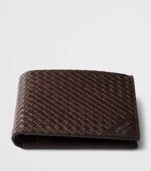 Prada Leather Woven Wallet