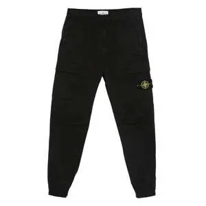 Stone Island Tapered Cargo Trousers - Black