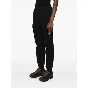 Stone Island Tapered Cargo Trousers - Black