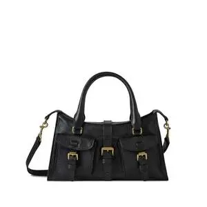 Mulberry Leather Tote Bag - Black