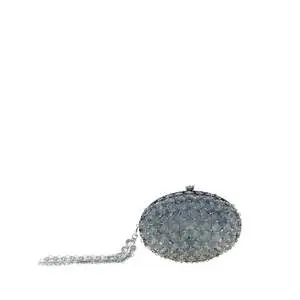 SELF-PORTRAIT Crystal Embellished Clutch Bag - Blue