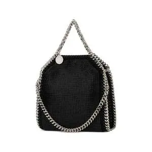 Stella McCartney Beaded Tote Bag With Silver-tone Chain - Black
