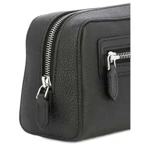 TOM FORD Textured Leather Wash Bag - Black