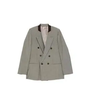 Victoria Beckham Double-breasted Peak Lapel Blazer - Gray