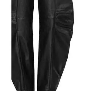 ROTATE BY BIRGER CHRISTENSEN Leather High-waisted Trousers