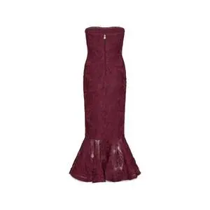ROTATE BY BIRGER CHRISTENSEN Strapless Floral Design Maxi Dress - Red