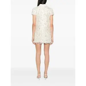 SELF-PORTRAIT Sequin Embellished Short Sleeve Dress