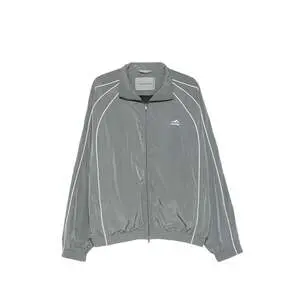 Balenciaga Grey Cotton And Polyamide Zip-up Jacket - Gray