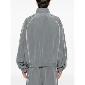 Balenciaga Grey Cotton And Polyamide Zip-up Jacket - Gray
