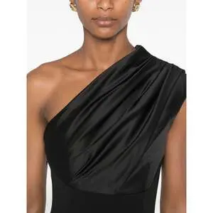 Solace London One-shoulder Draped Evening Dress