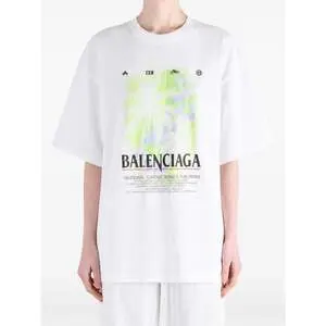 Balenciaga Palm Tree Print Cotton T-shirt