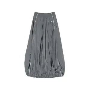 Balenciaga Pleated Skirt With Side Stripe Detailing - Gray