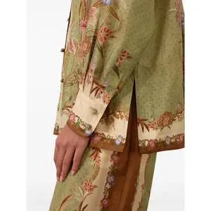 Zimmermann Floral Print Silk Shirt - Green