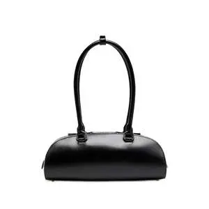 DIESEL® Leather Embossed Logo Shoulder Bag - Black
