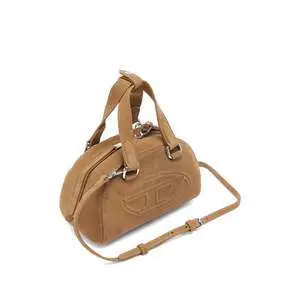 DIESEL® Leather Mini Tote Bag With Silver-tone Hardware - Brown
