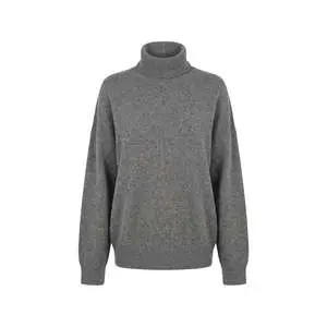 Brunello Cucinelli BRUNELLO CUCINELLI Grey Cashmere Roll Neck Jumper Gray
