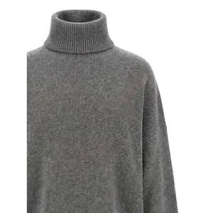 Brunello Cucinelli Grey Cashmere Roll Neck Jumper - Gray