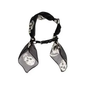 Alexander McQueen Skull Print Leather Bracelet