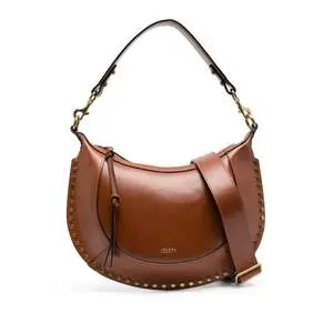 Isabel Marant Étoile Calf Leather Shoulder Bag With Stud Detailing - Brown
