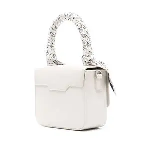 Amiri Calf Leather Mini Bag With Scarf Detail - White