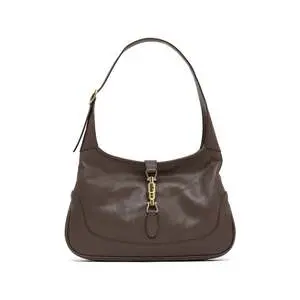 Gucci Leather Shoulder Bag With Gold-tone Hardware - Brown