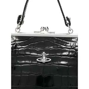 VIVIENNE WESTWOOD Mini Croc-effect Leather Kiss-lock Bag