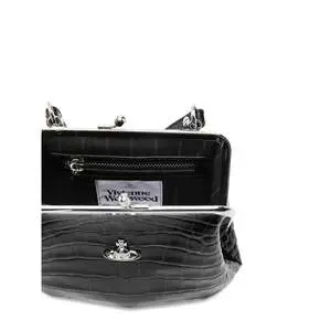 VIVIENNE WESTWOOD Mini Croc-effect Leather Kiss-lock Bag