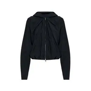 Alexander Wang Draped Zip-up Hoodie - Black