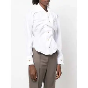 VIVIENNE WESTWOOD Cotton Draped Shirt - White