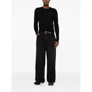 VIVIENNE WESTWOOD Cotton Blend Cardigan With Orb Embroidery