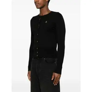 VIVIENNE WESTWOOD Cotton Blend Cardigan With Orb Embroidery