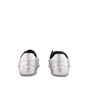 Balenciaga Metallic Effect Studded Lace-up Trainers - Silver