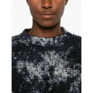 Avant Toi Tie-dye Bouclé Crew Neck Sweater
