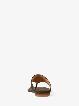 Michael Kors Alster Suede Thong Sandal - Green