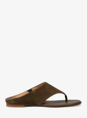 Michael Kors Alster Suede Thong Sandal - Green